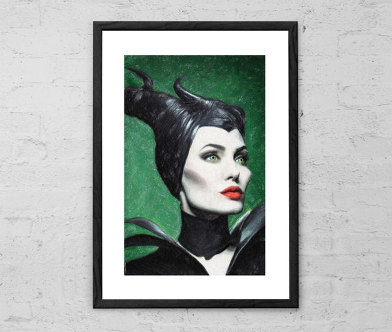 Maleficent Painting Maleficent Art Print Movie Artwork | Etsy