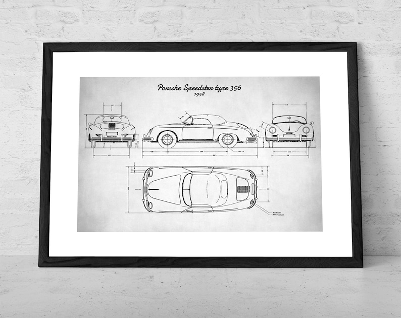 Porsche Speedster Type 356 - Porsche Art Print - Porsche Poster ...