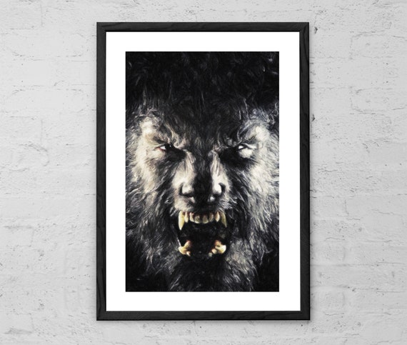 Wolfman Painting Wolfman Art Print Wolfman Poster - Etsy
