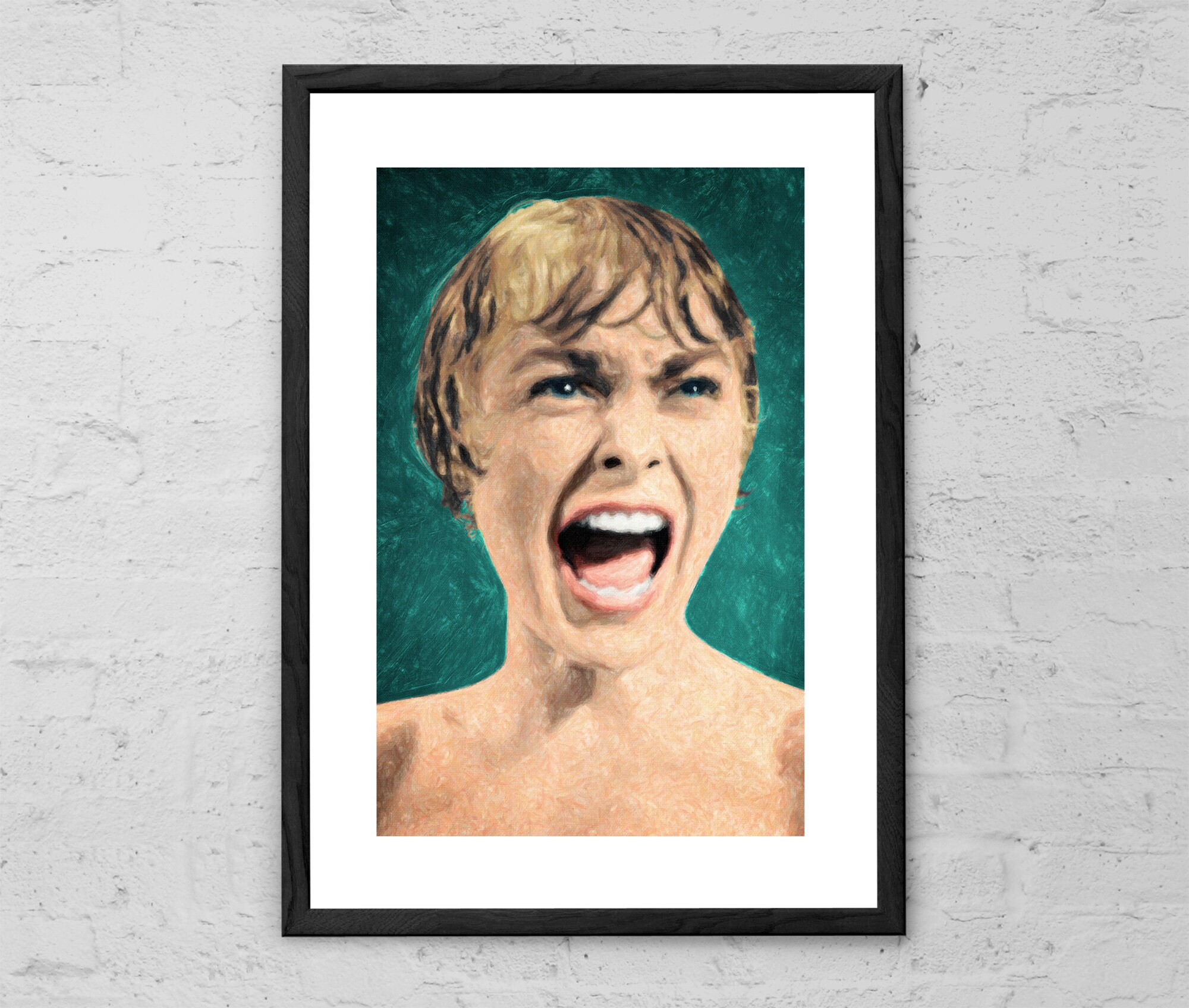 Psycho Shower Scene Painting Psycho Movie Alfred Hitchcock Movie Poster ...