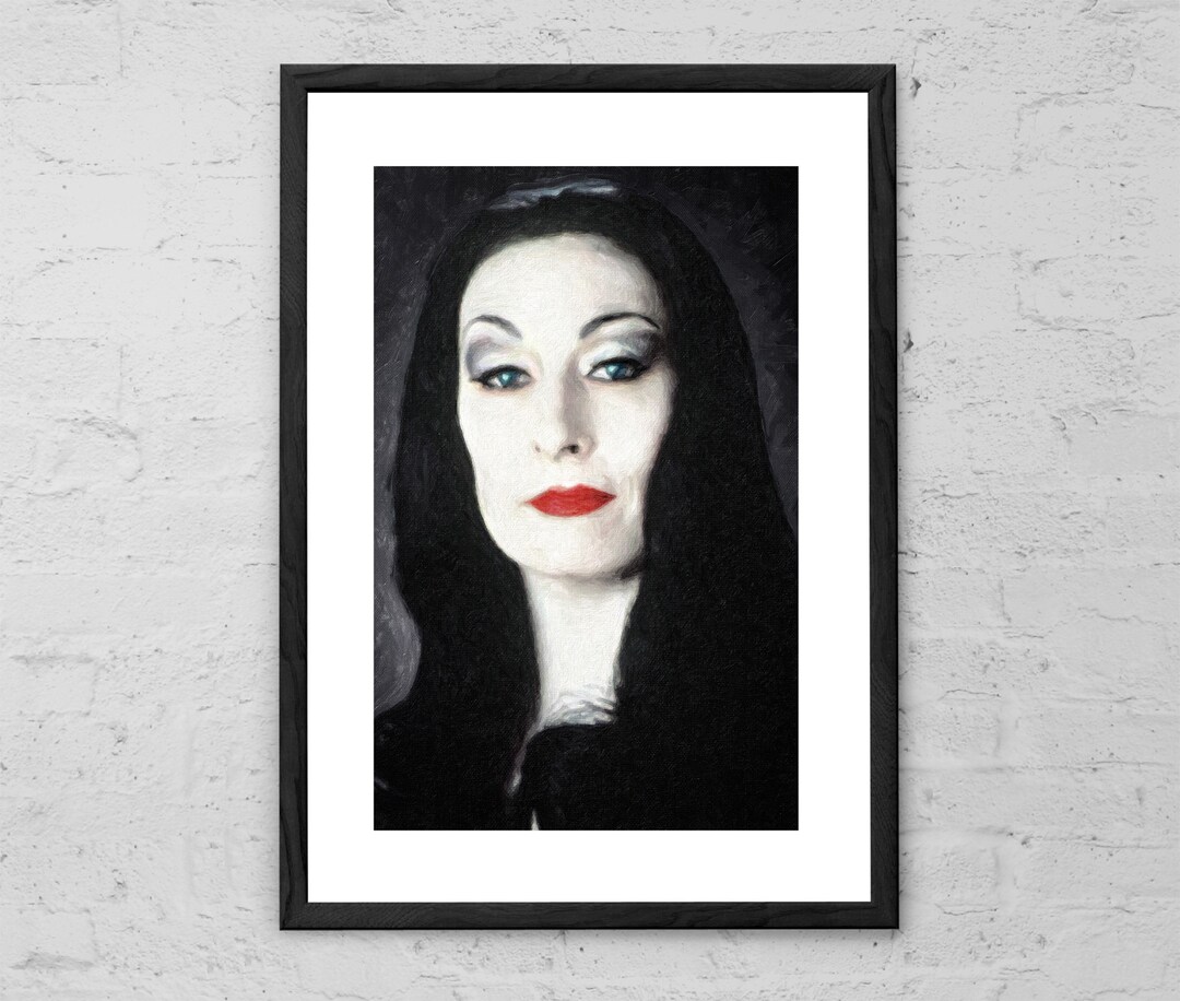 Morticia Addams - the Addams Family - Painting - Movie Poster - Horror ...