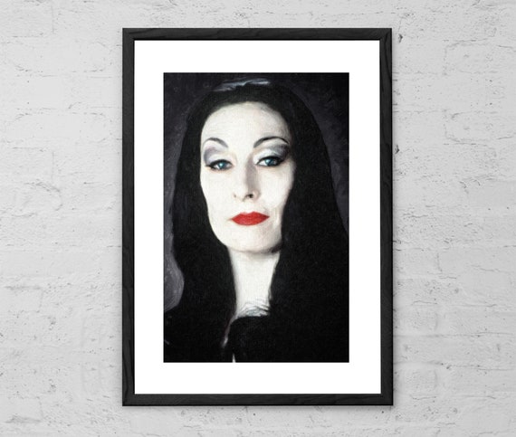 Morticia Addams the Addams Family Painting Movie Poster | Etsy