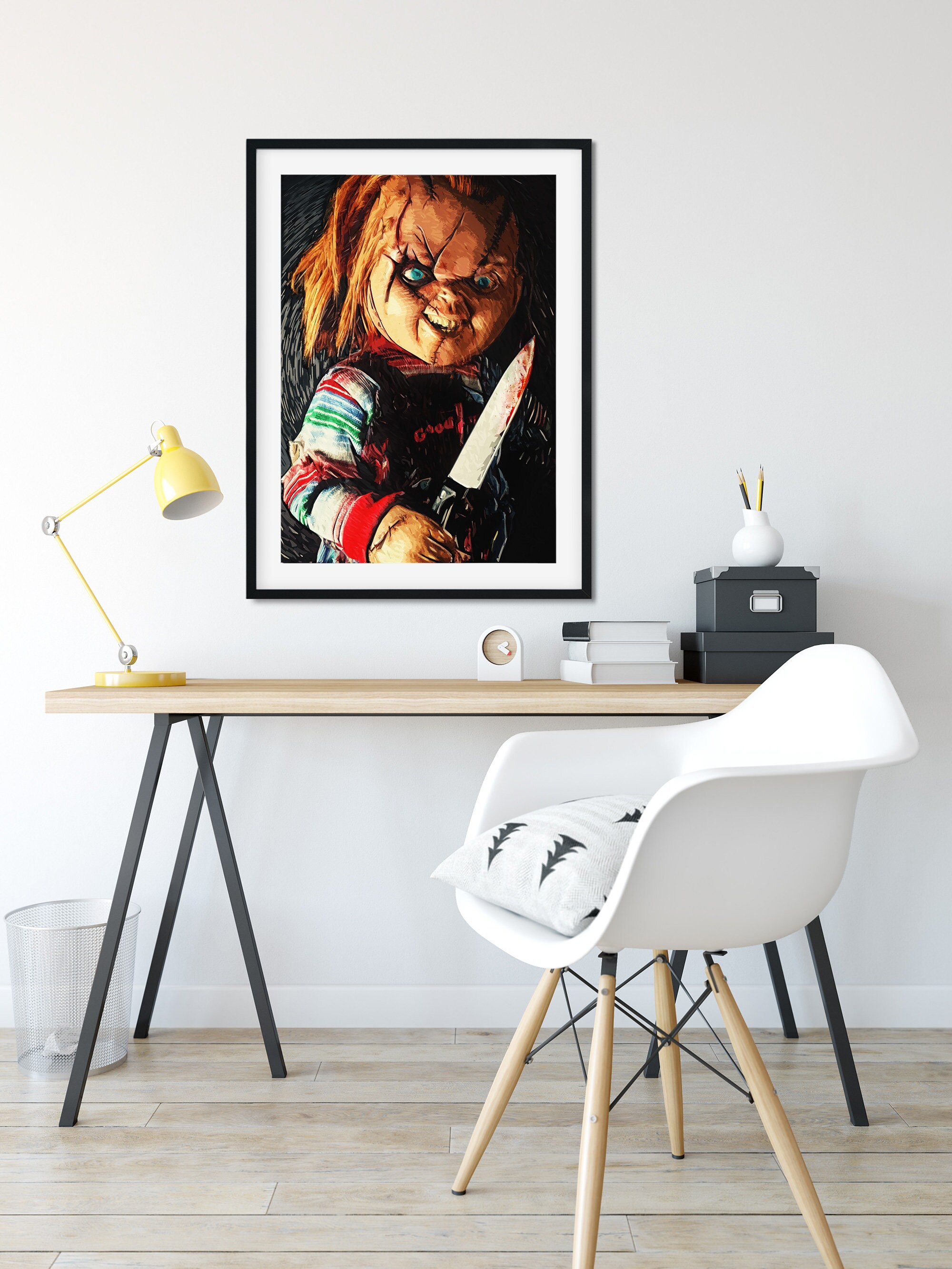 Chucky Illustration Chucky Doll Art Print Horror Childs Play Chucky ...