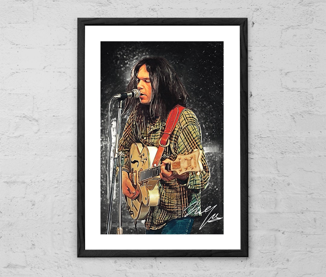Neil Young - Digital Painting - Neil Young Art Print - Neil Young ...