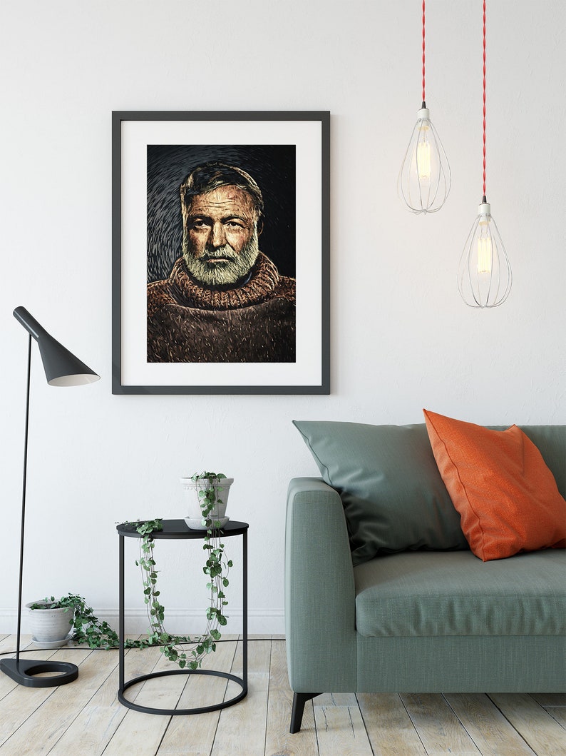 Ernest Hemingway Ernest Hemingway Poster Literary Gifts Literature ...