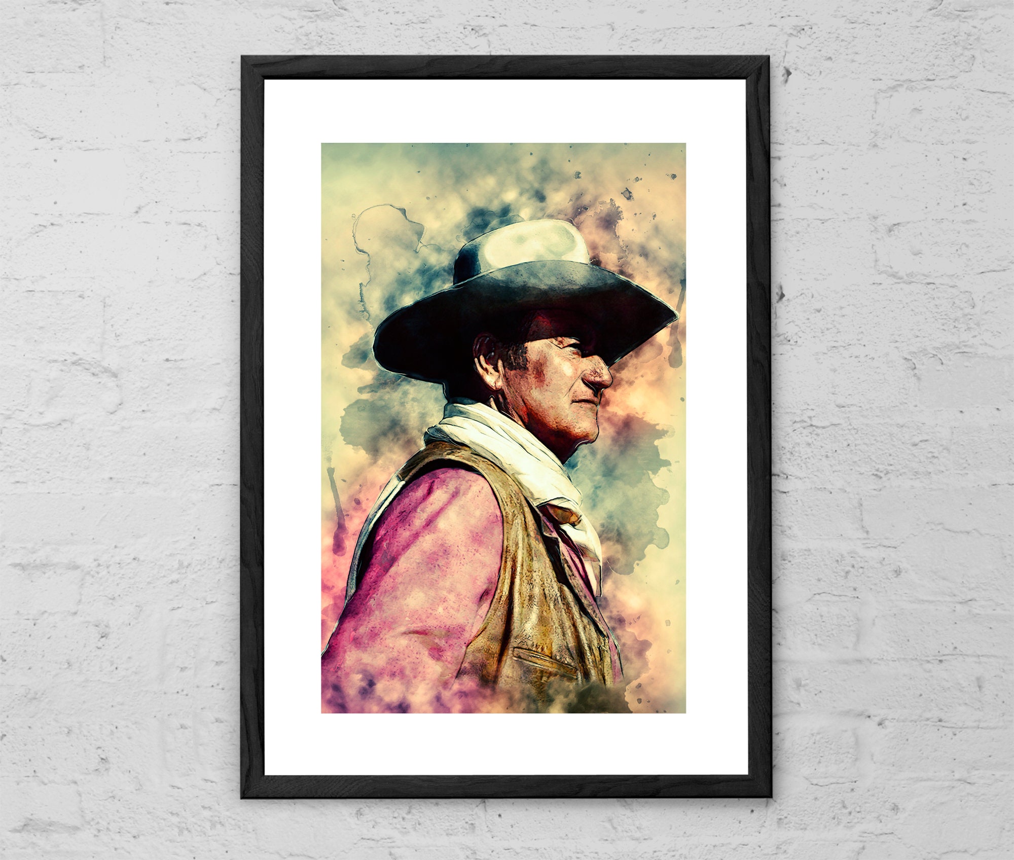 John Wayne - Digital Painting - John Wayne Print - John Wayne Poster ...