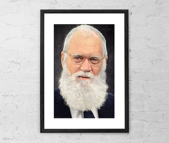 David Letterman Painting Art Print David Letterman Art - Etsy