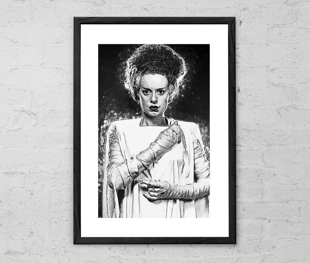 Bride of Frankenstein - Digital Painting - Elsa Lanchester - Horror ...