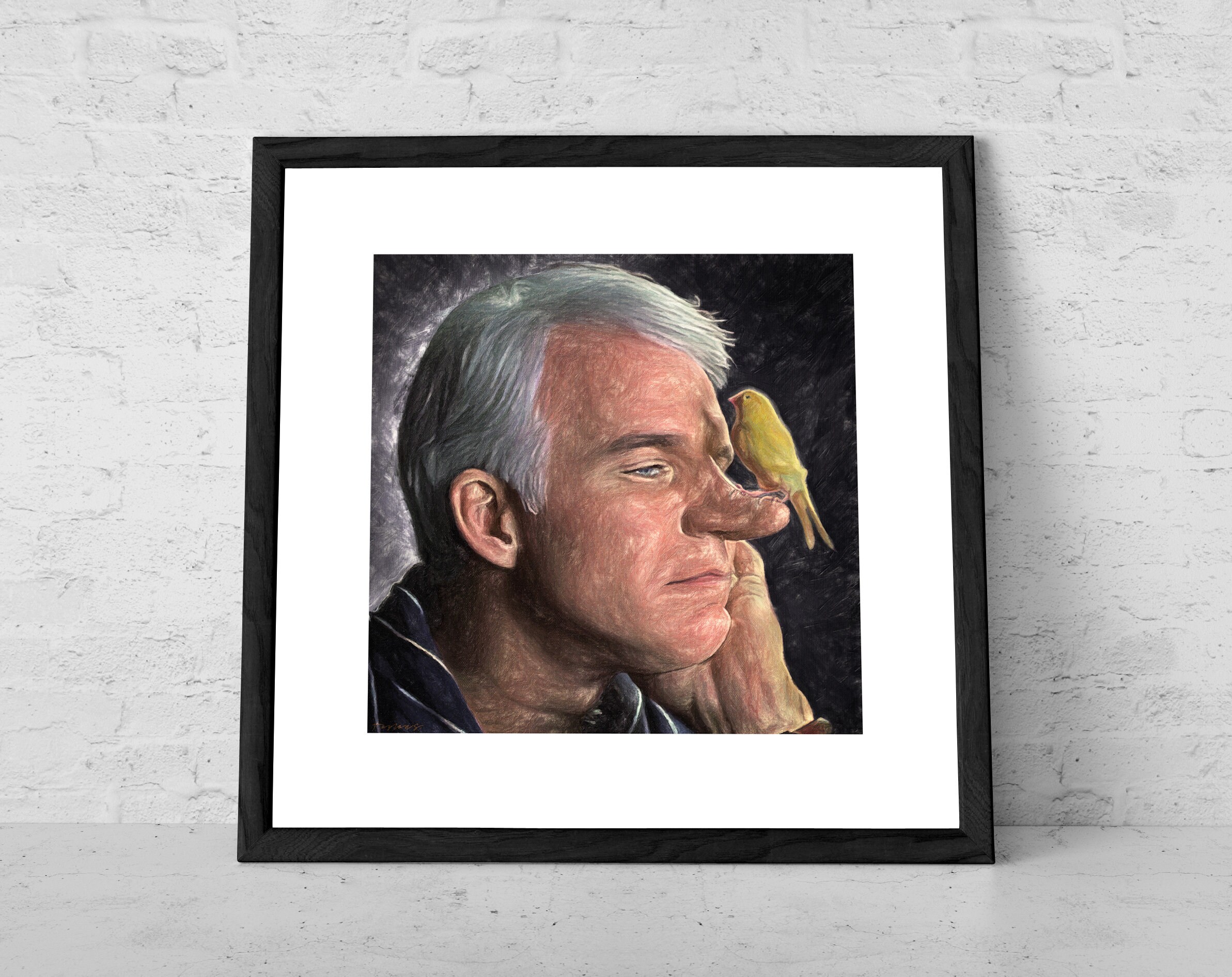 Steve Martin as C. D. Bales Painting Art Print Roxanne Movie Art Steve ...