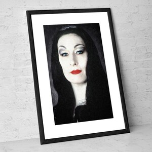 Morticia Addams - the Addams Family - Painting - Movie Poster - Horror ...