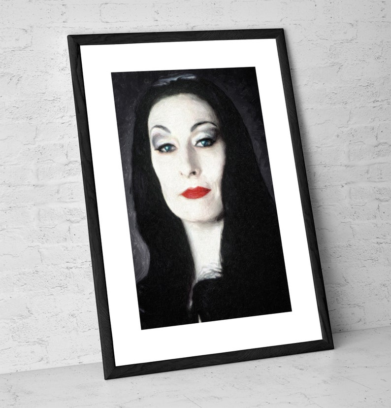 Morticia Addams - the Addams Family - Painting - Movie Poster - Horror ...