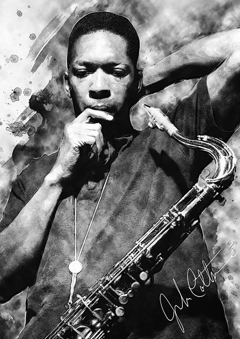 John Coltrane - John Coltrane Art Print - John Coltrane Poster - Jazz ...