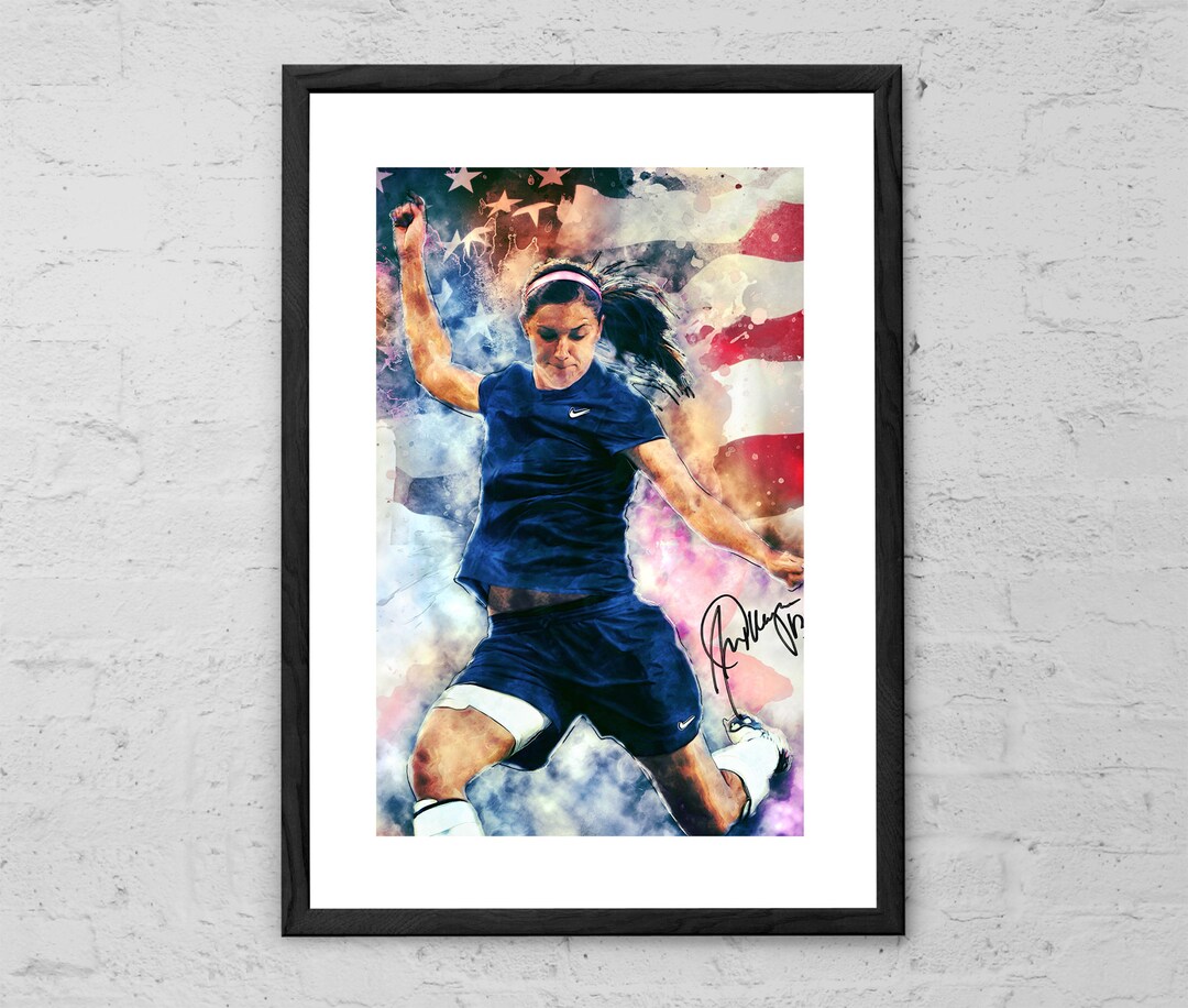 Alex Morgan - Soccer Wall Art - Soccer Wall Decor - Coach Art - Soccer ...