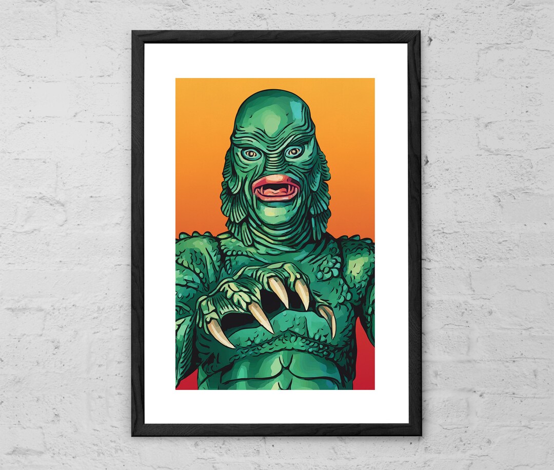 Creature From the Black Lagoon - Illustration - Art Print - Movie ...
