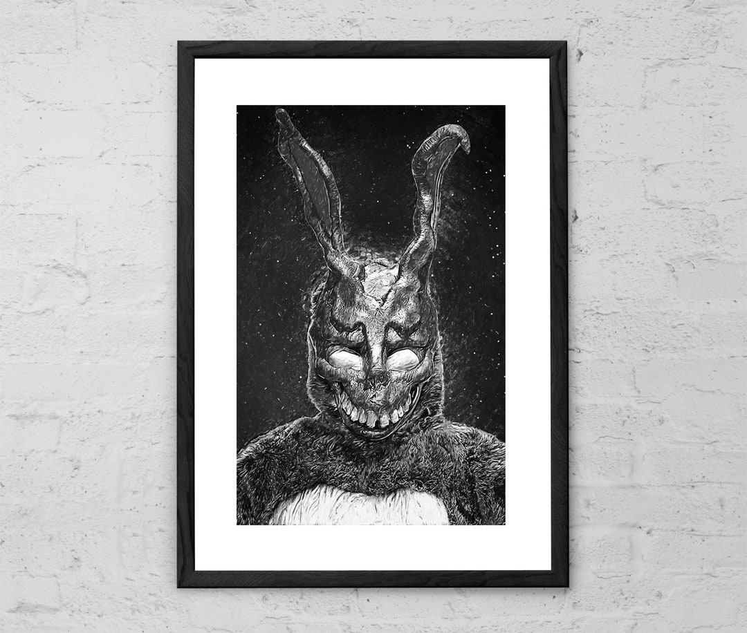 Frank the Rabbit Illustration Donnie Darko Science Fiction Horror Decor ...