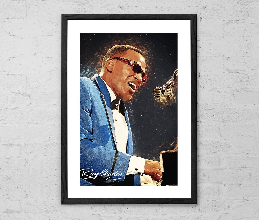 Ray Charles - Digital Painting - Ray Charles Art Print - Music Poster ...