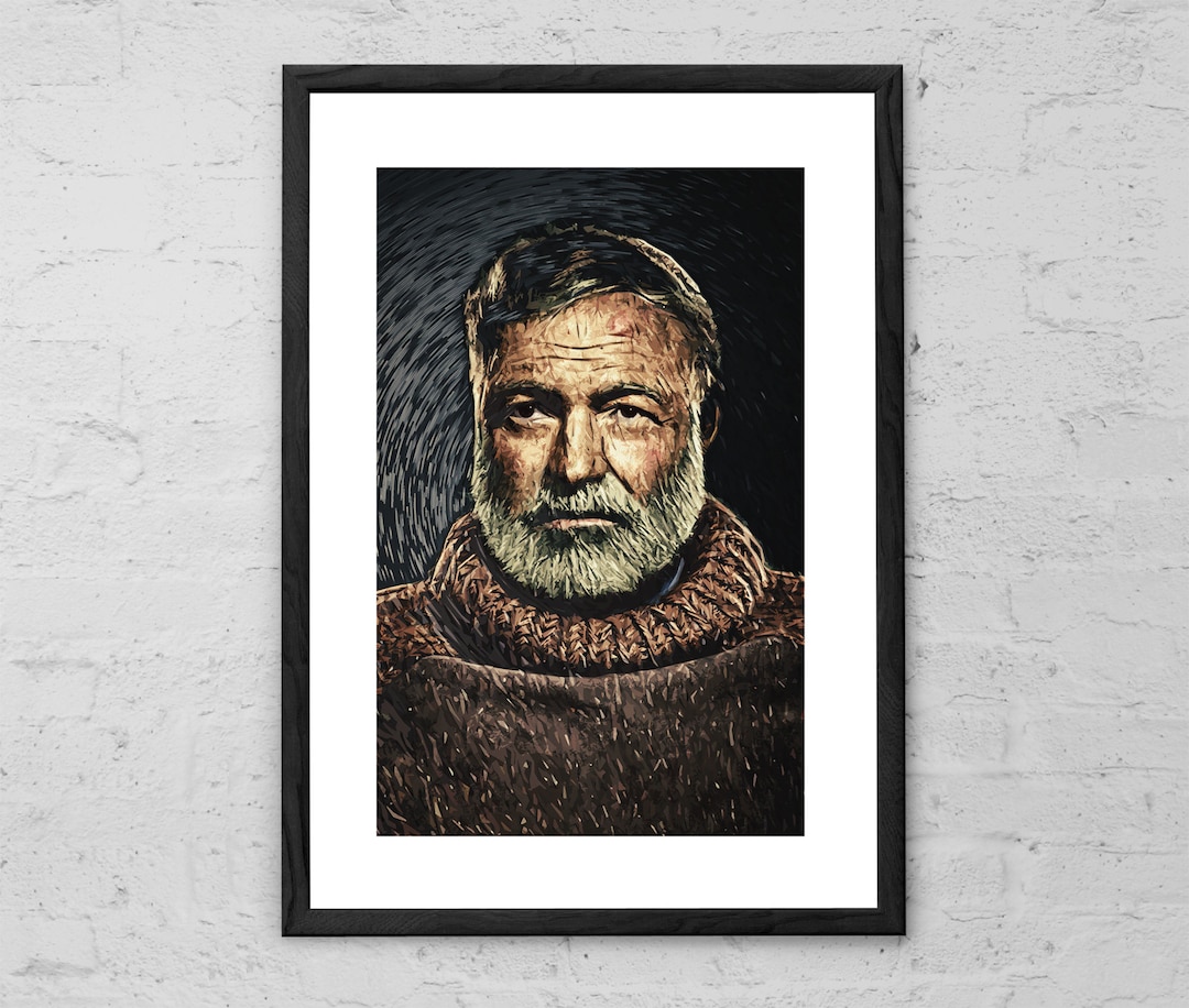 Ernest Hemingway - Ernest Hemingway Poster - Literary Gifts ...
