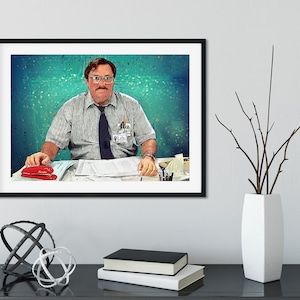 Milton - Office Space - Illustration - Movie Poster - Red Stapler ...