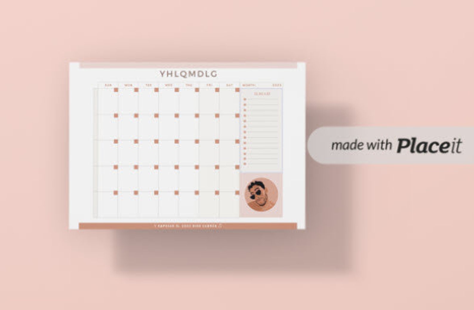 2023 Calendar Bad Bunny Printable - Etsy