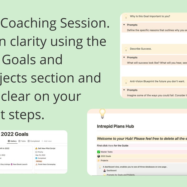 Notion Coaching Dashboard - Etsy