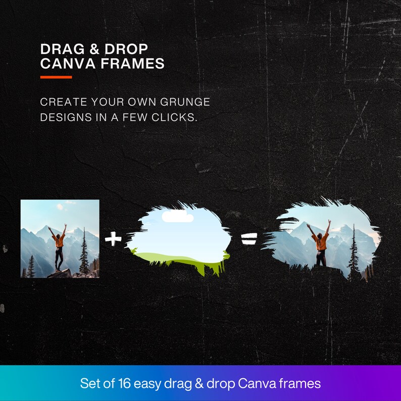 Editable Canva Frame Template Bundle, Drag & Drop Your Own Design Canva ...