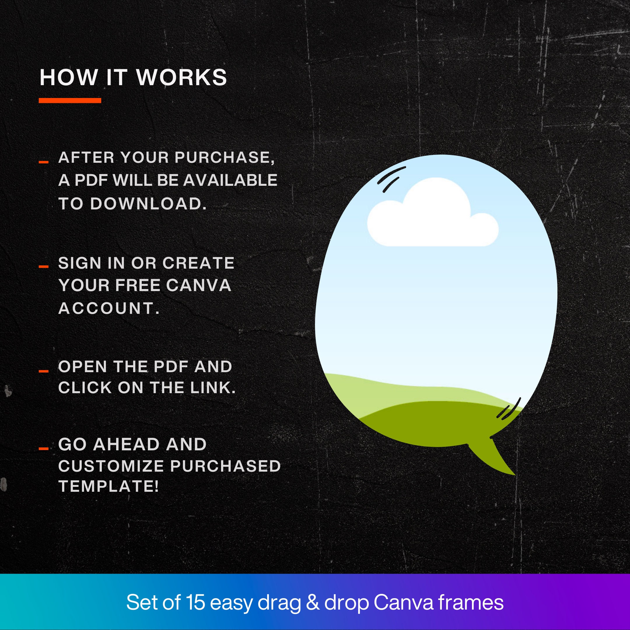 Editable Canva Frame Template Bundle, Drag and Drop Your Own Design ...