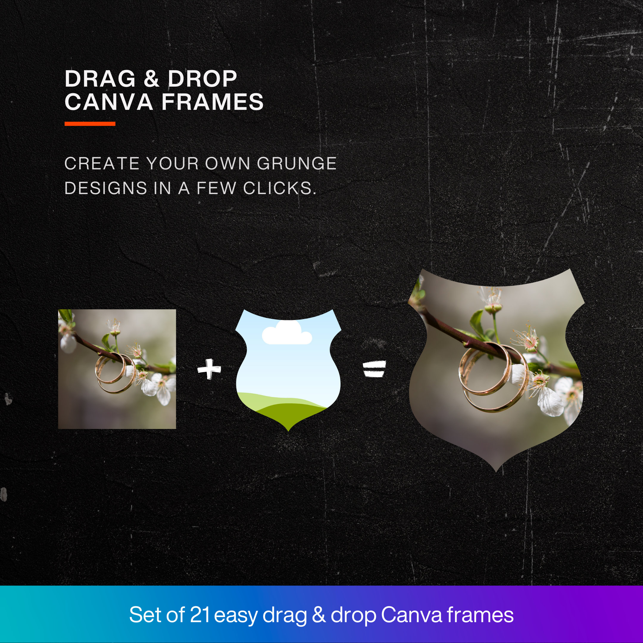 Editable Canva Frame Template Bundle, Security Shield Type Canva Frame Template, Custom Canva ...