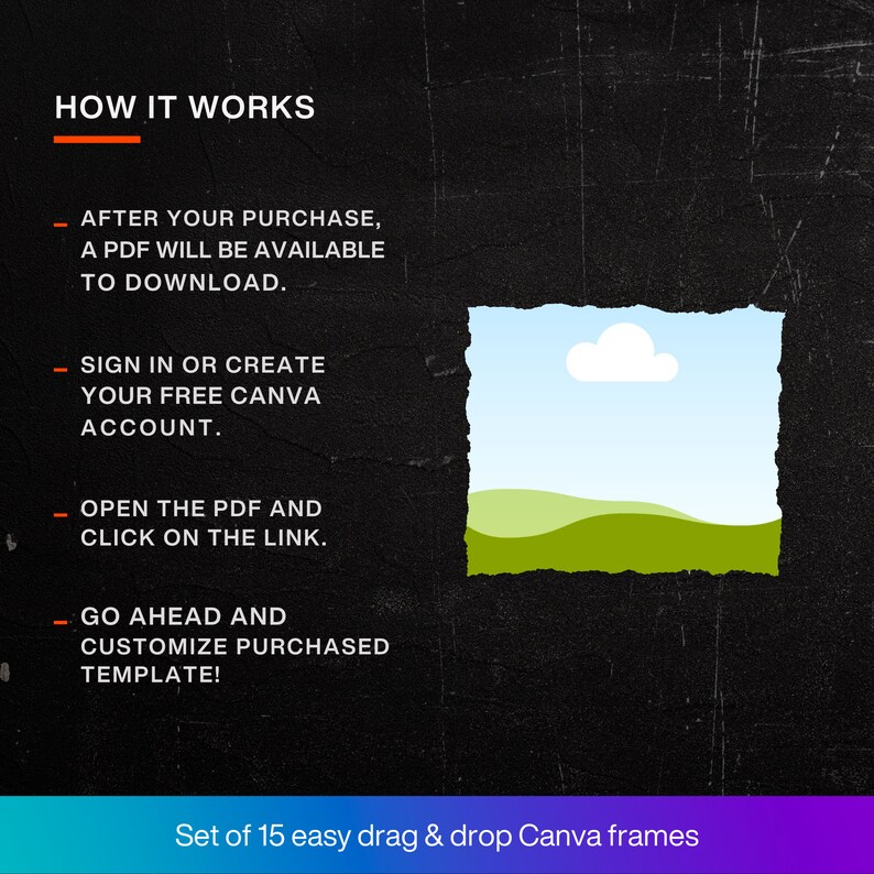Editable Canva Frame Template Bundle, Drag and Drop Your Own Design ...