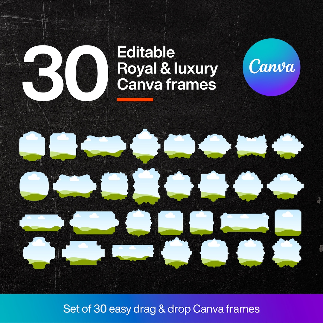 Editable Canva Frame Template Bundle, Luxury Royal Islamic Canva Frames ...