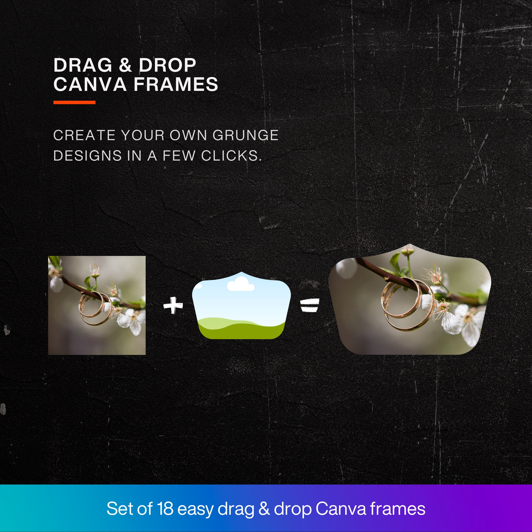 Editable Canva Frame Template Bundle, Random Royal Shape Canva Frame Template, Custom Canva ...