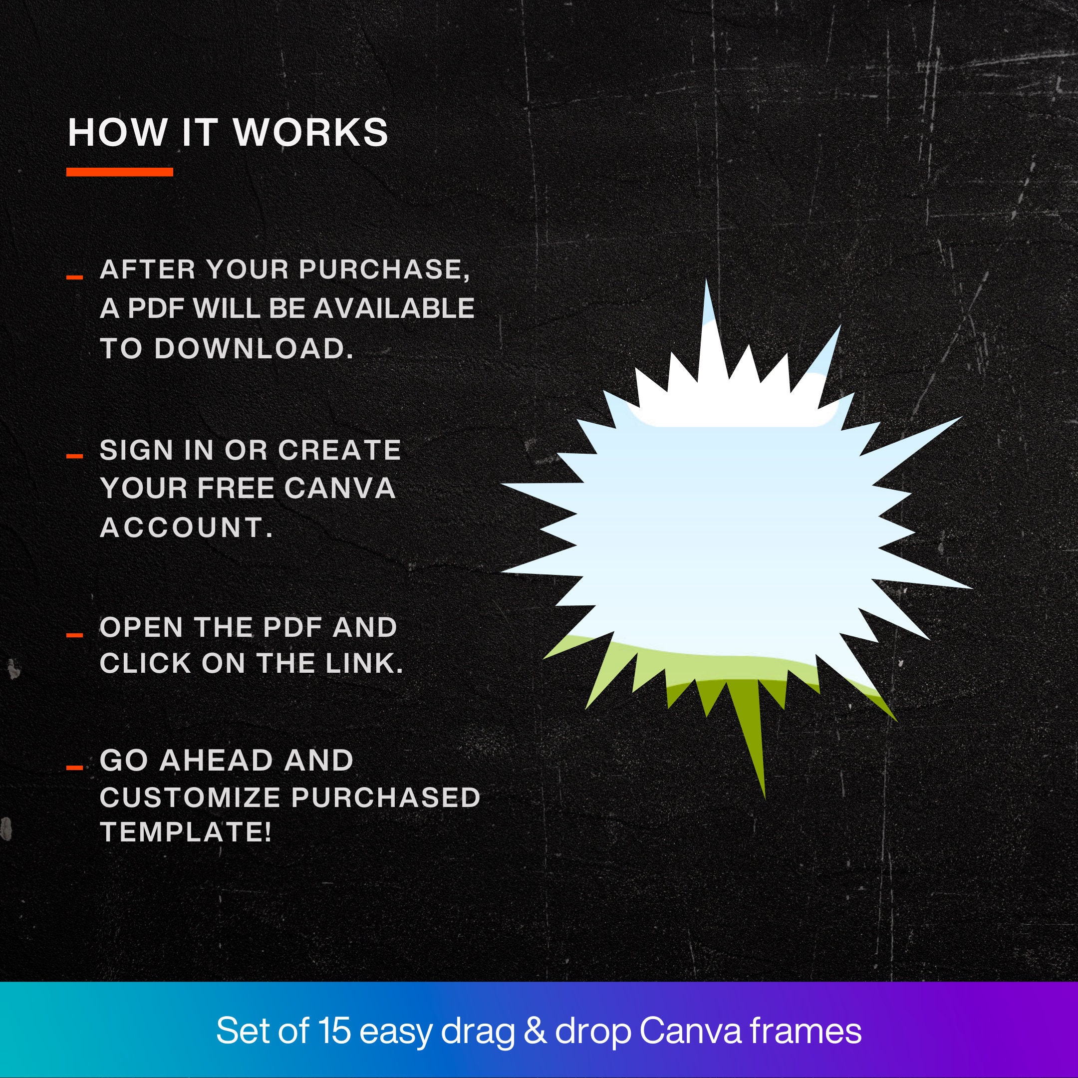 Editable Canva Frame Template Bundle, Drag and Drop Your Own Design ...