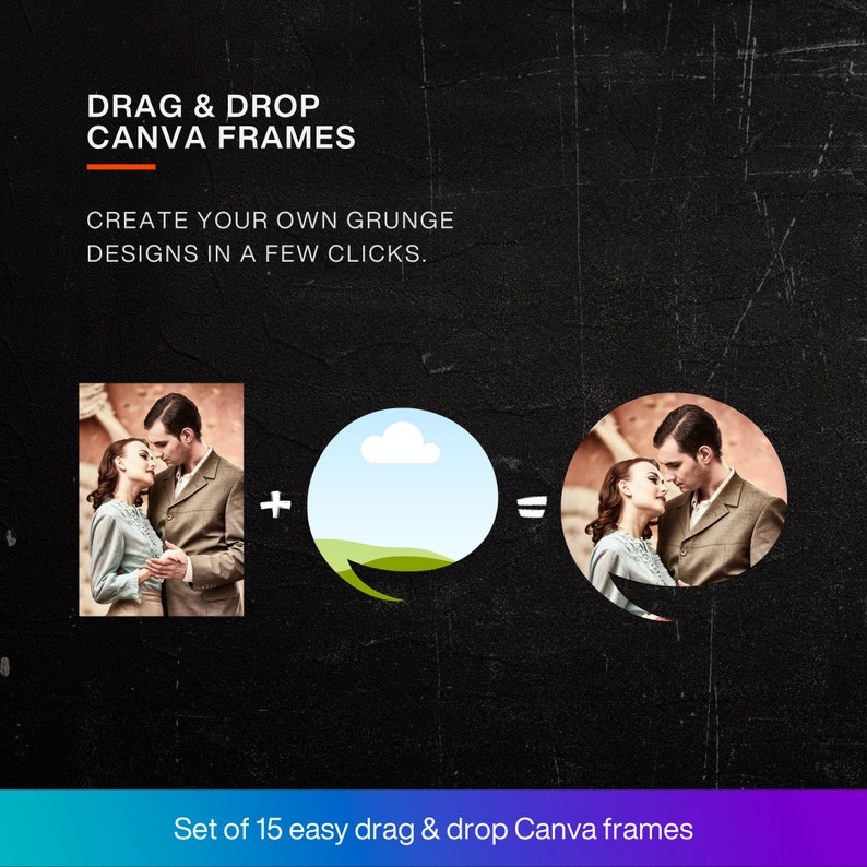 Text Bubble Canva Frames, Drag Drop Template (digital Download) - Etsy