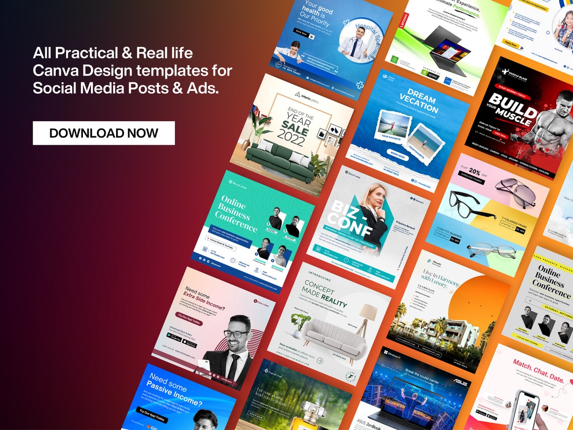 Editable Social Media Ad Canva Templates, Editable Instagram Canva ...