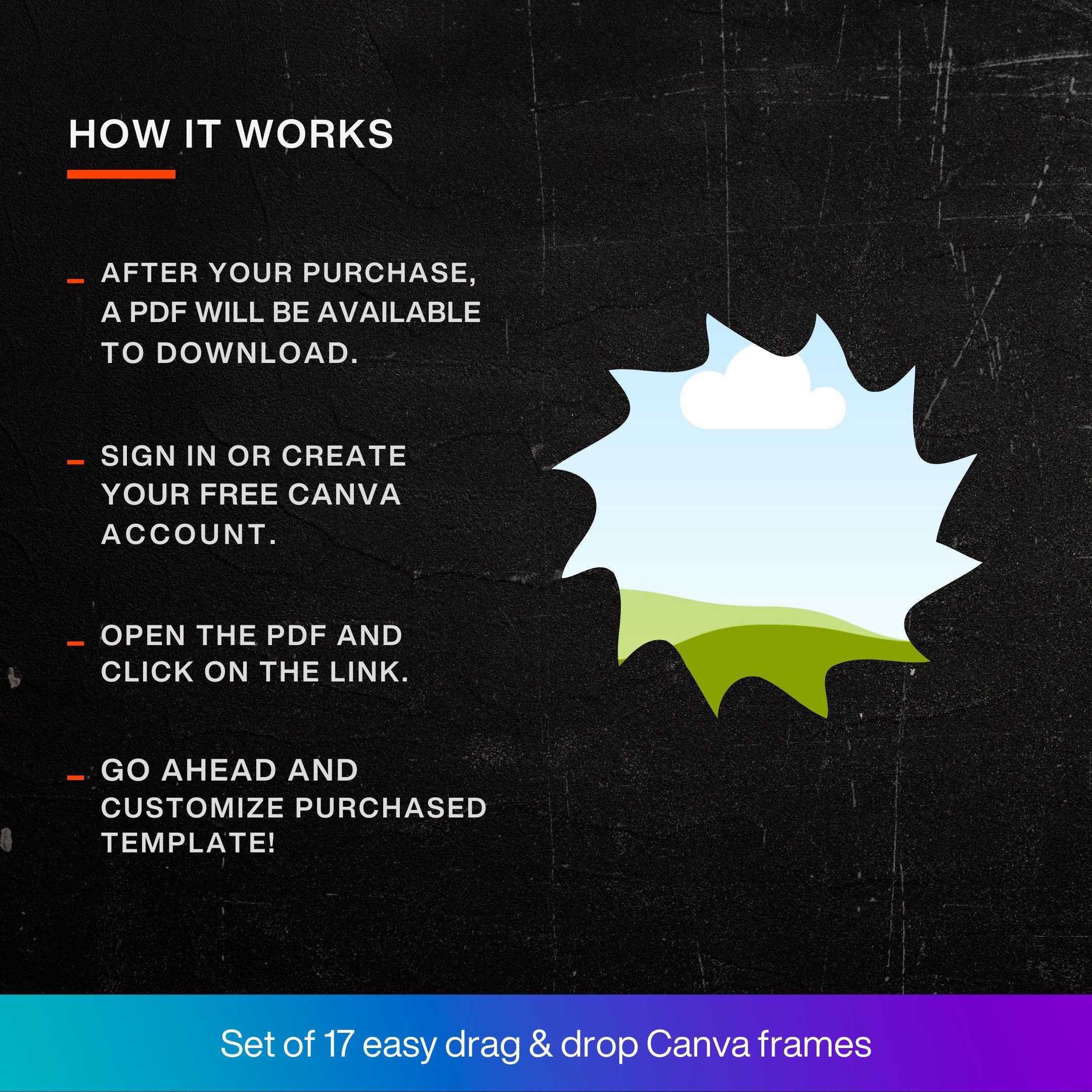 Editable Canva Frame Template Bundle, Circular Star Shape Canva Frame ...