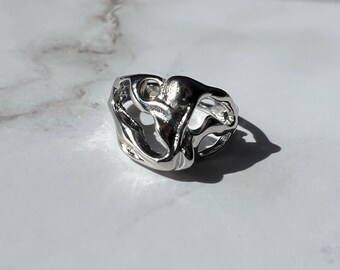 Liquid Metal Ring - Etsy