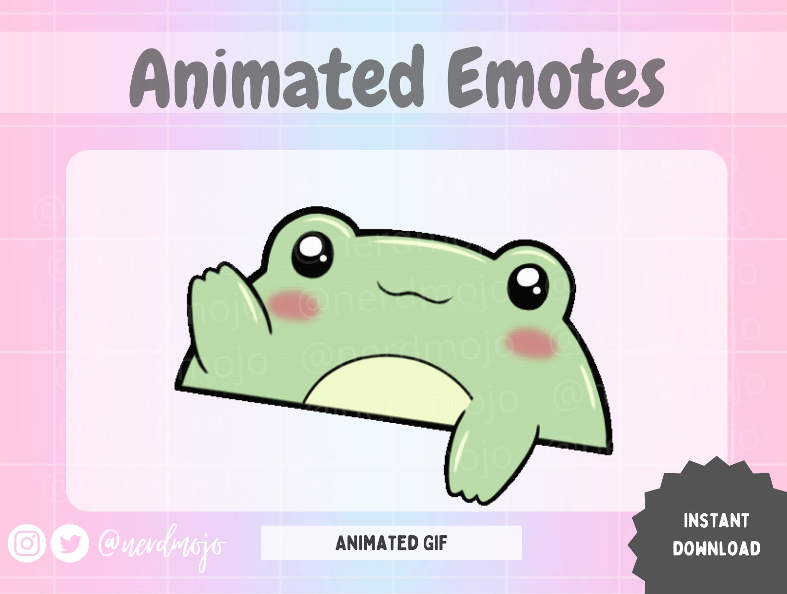 Froggy Animated Twitch Emote | Twitch Emoji Animated | Cute Emotes for ...