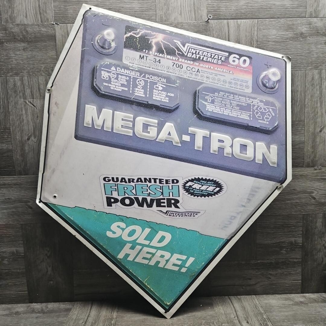 Interstate Batteries MEGA-TRON Sold Here! Metal Sign 25" X 20.5" - Etsy