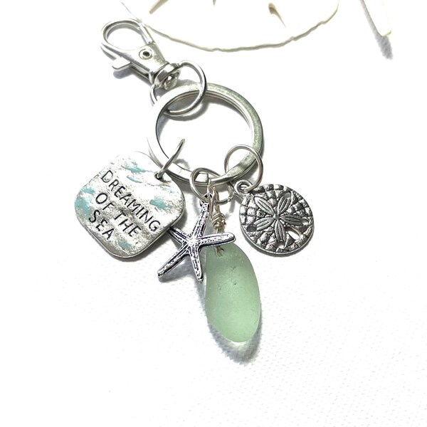 Sea Glass Keychain - Etsy