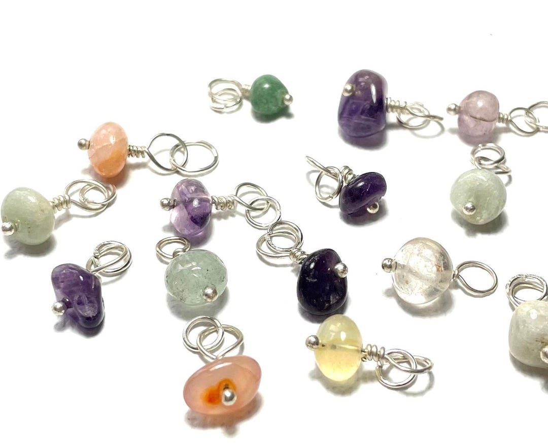 Gemstone Dangle Charm Add-ons Tiny Charms ONE Gemstone Dangles Garden ...