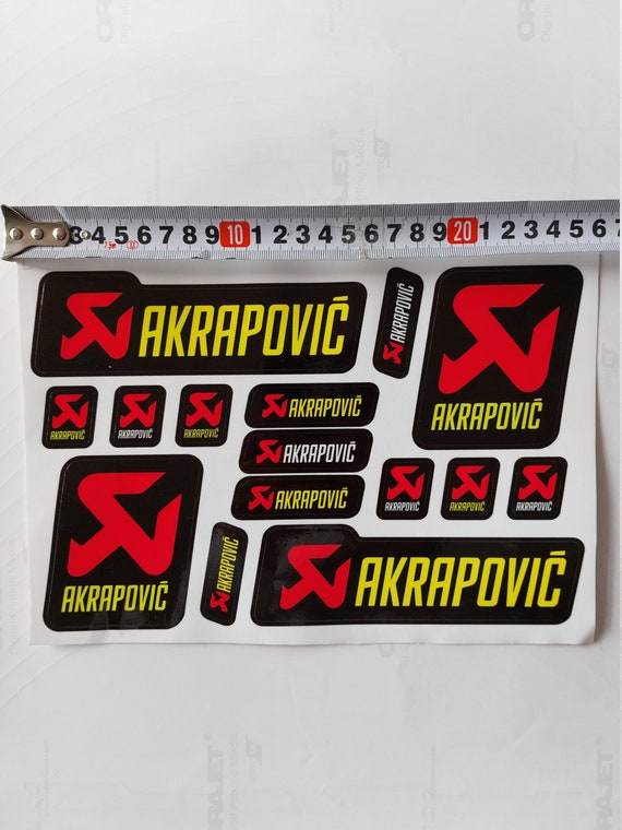 Akrapovic Decals Stickers Exhaust Graphics Set Paper Bumper Stickers ...