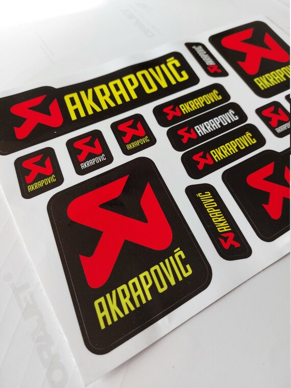 Akrapovic Decals Stickers Exhaust Graphics Set Paper Bumper Stickers ...