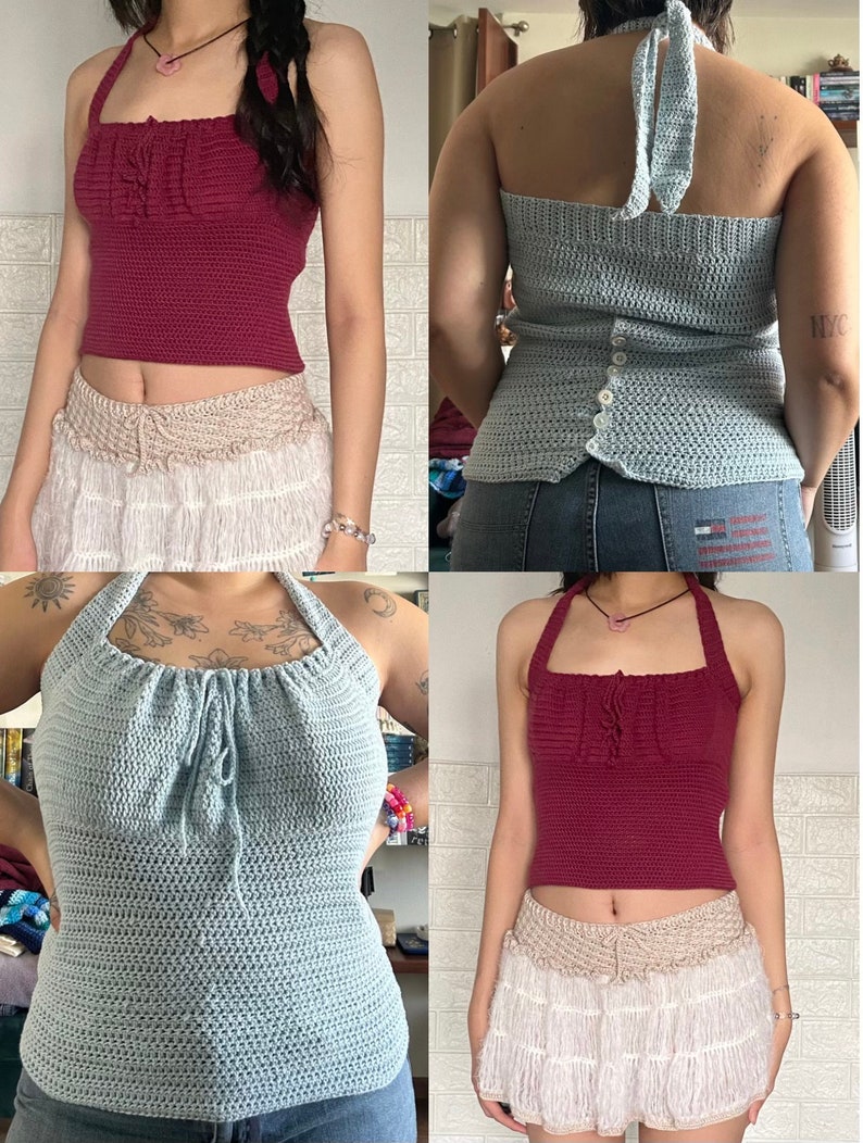 Audrey Halter Top- Crochet PDF Pattern - Etsy