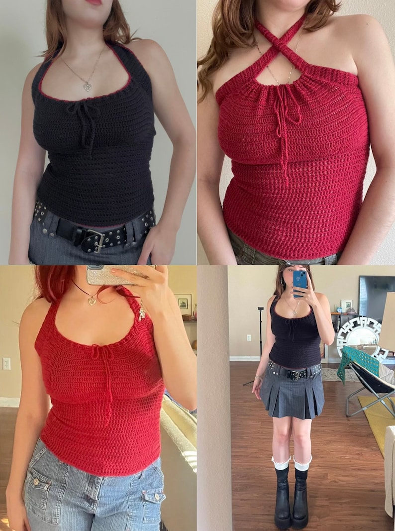 Audrey Halter Top- Crochet PDF Pattern - Etsy