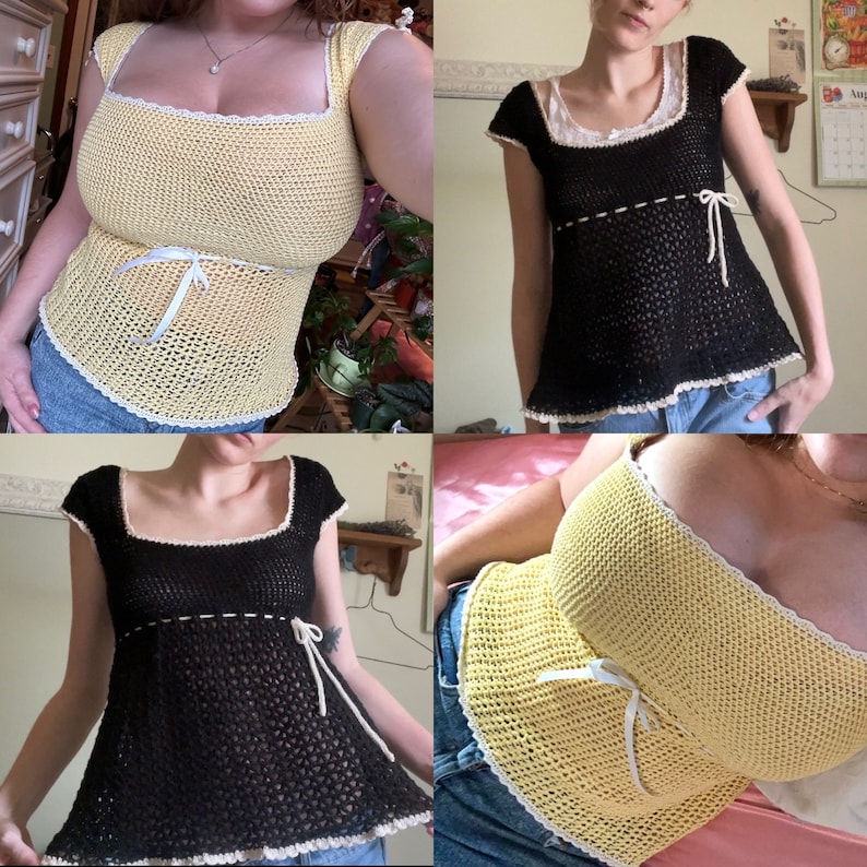 Babydoll Top Crochet PDF Pattern - Etsy UK