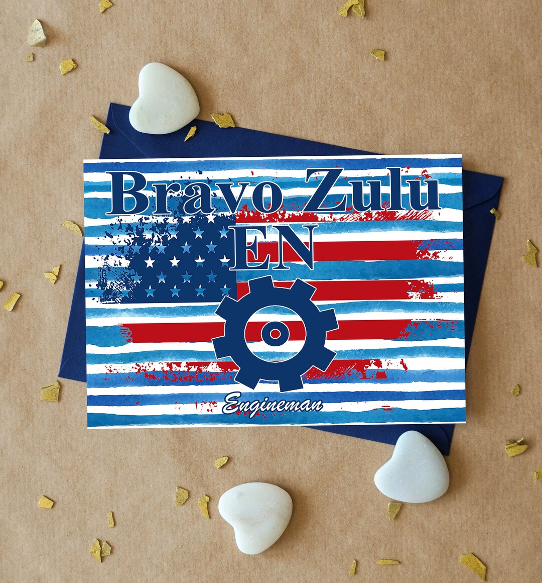 Engineman EN Greeting Card, Navy EN Insignia Card, Navy C School ...