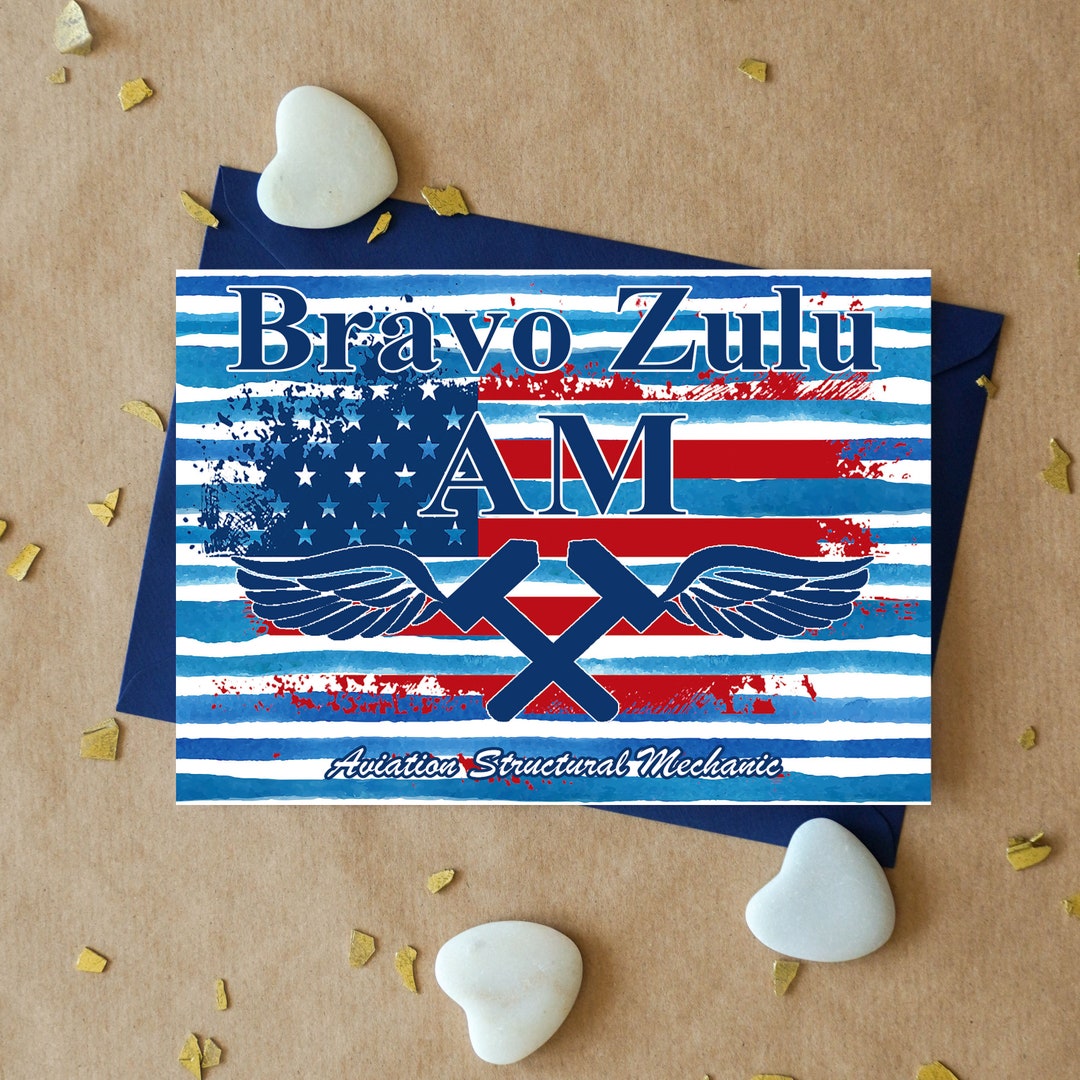 Aviation Structural Mechanic AM Greeting Card, Navy AM Insignia Card ...
