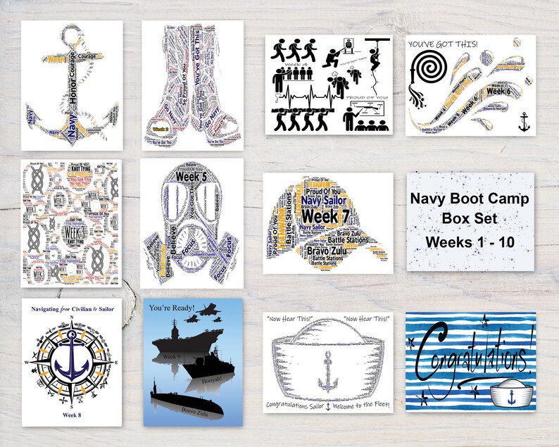 Navy Boot Camp Bound 10 Card Boxed Set for Your Loved One as - Etsy