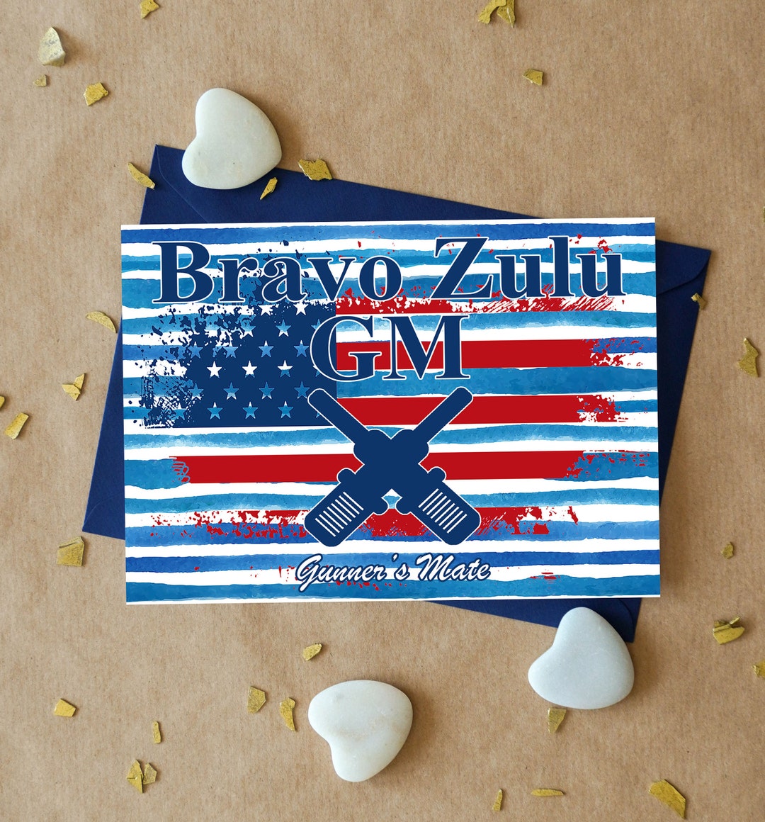 Gunner's Mate (GM) Greeting Card, Navy Insignia Card, Navy C School ...