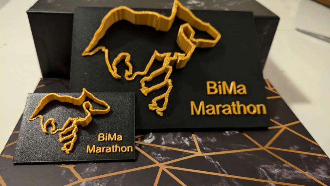Personalized 3D Printed Map With GPX Route High Quality Materials ...