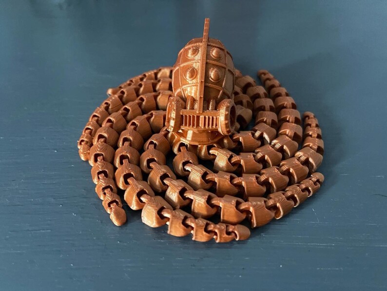 Long Tentacle Octopus Steampunk 3D Printed Articulated Fidget - Etsy